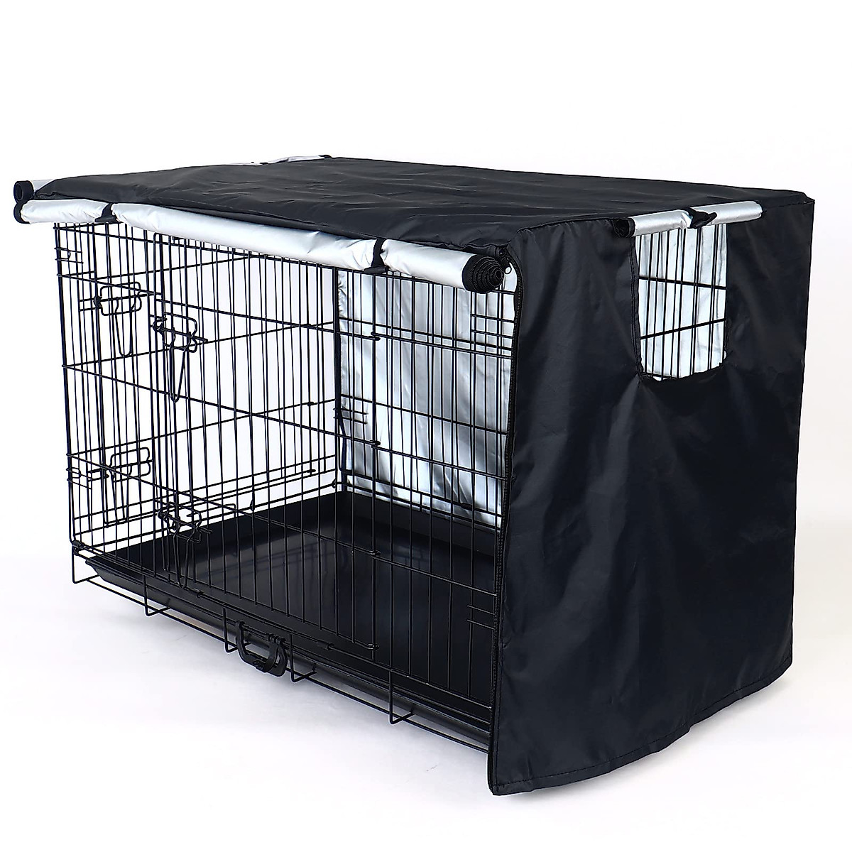 kefit Dog Crate Cover 42 inch, Kennel Cover for Dog Cage, Black