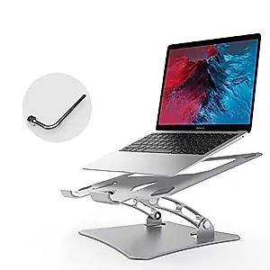 AYKLCZUU Laptop Stand, Computer Stand, Computer Stand for Laptop, Adjustable Laptop Stand, Adjustable Computer Stand, Ergonomic Laptop Stand, Laptop Computer Stand for 10 to 17 Inch Laptops (Silver)