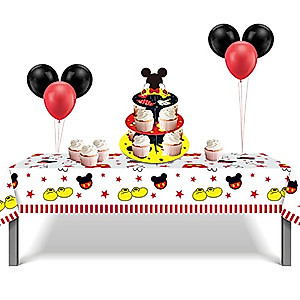 Large 3-Tier Mickey Minnie Cupcake Stand 12Inch Cardboard Cupcake Tray for Wedding Birthday Baby Shower Mickey Minnie Birthday Party Supplies