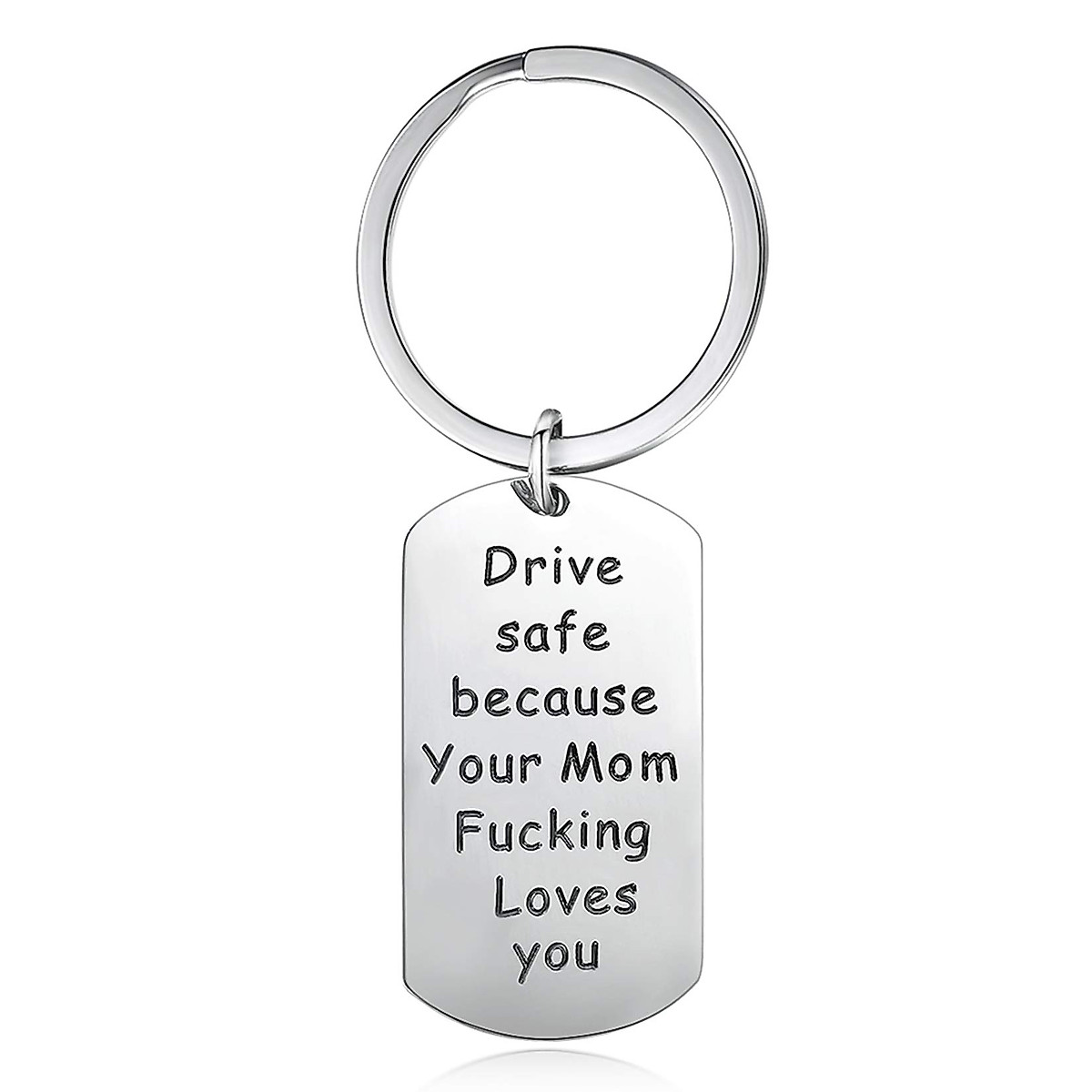 KOORASY Inspirational Birthday Keychian From Mom for Son Daughter Drive Safe Keychains Anniversary Keyring