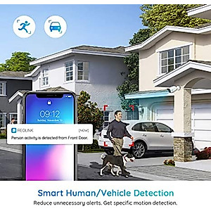 REOLINK Smart 4MP 16CH PoE Home Security Camera System, 8pcs Wired 1440P IP Camera with Person Vehicle Detection, Night Vision, 4K NVR with 4TB HDD for 24-7 Recording RLK16-410B8