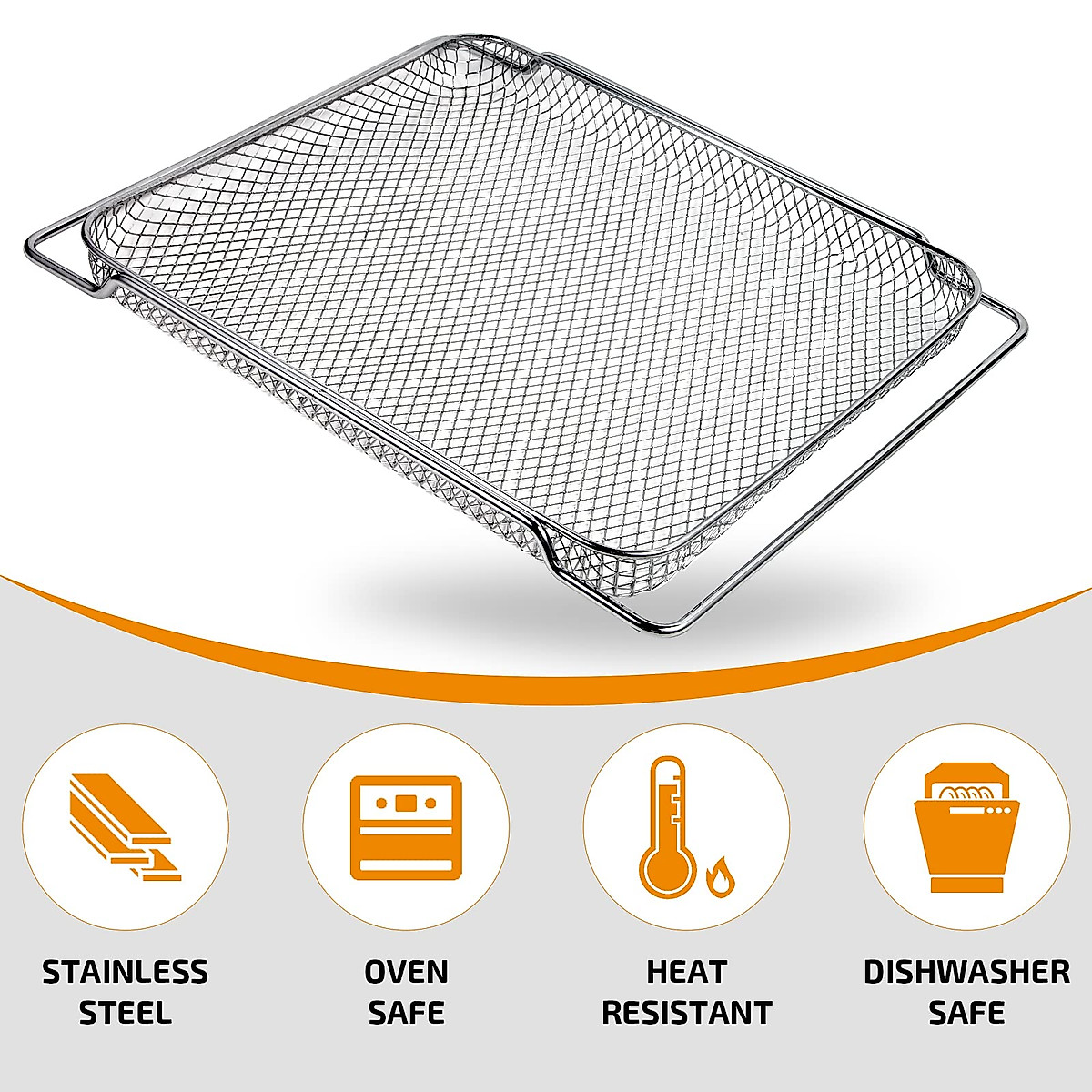 Replacement Air Fryer Basket for Ninja Foodi DT251 DT201 Air Fryer Oven, Stainless Steel Air Fryer Accessories for Ninja Foodi 10-in-1 Smart XL Air Fry Oven