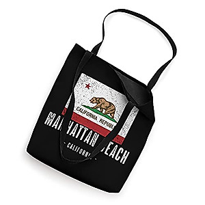MANHATTAN BEACH California | Cali City Souvenir, CA Flag Top Tote Bag