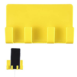 Wall Mount Phone Holder,Self Adhesive Mobile Phone Charging Wall Stand | Multi-Purpose Hook Storage Supporting Accessories for Bathroom, Bedroom, Living Room and Kitchen Dobooo