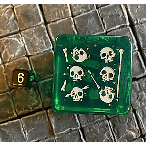 Massive Gelatinous Cube 51mm Die / Dice / Mini with Dice Bag by Severed Books