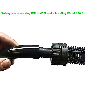 Viagrow V708245 Vinyl Multipurpose Irrigation Tubing(100ft, 3/4 inch ID-1 inch OD), Black