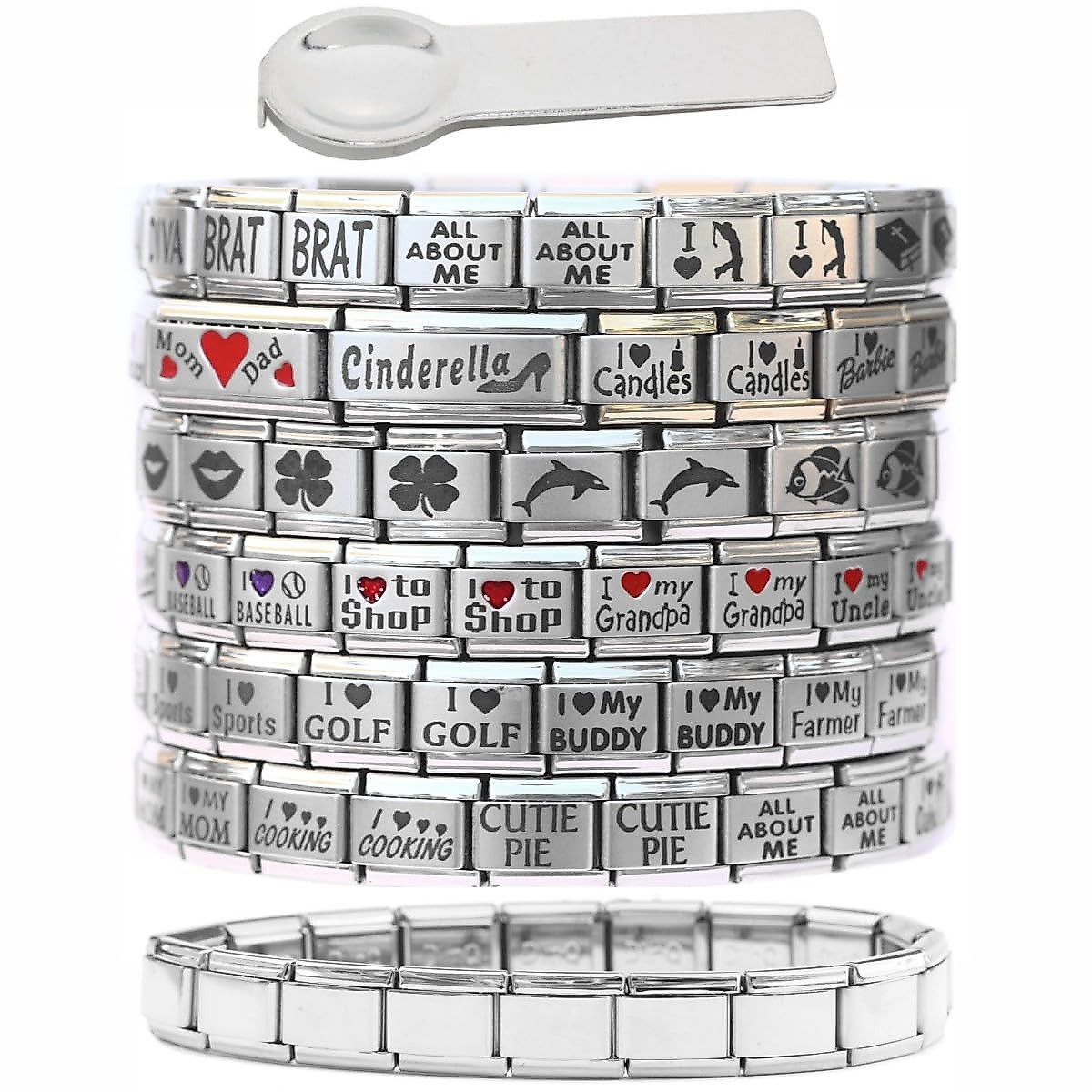 NewCharms Cat Laser Engraved Italian Charm (9mm Standard Size)