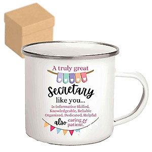 Funny Gift Inspirational Gift For Secretary Clerk Women, Housewarming Present For Sister Ceramic Coffee Mug 11oz 12oz Enamel Silver Mug