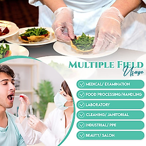 London Labs-Vinyl Disposable Gloves Latex & Powder Free Food Service Grade, Ultra Strong (X-Small, 2000 Count)