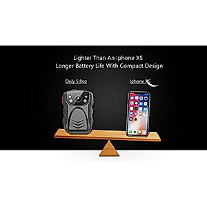 PatrolMaster 1296P UHD Body Camera with Audio (Build-in 128GB), 2 Inch Display, Night Vision, Waterproof, Shockproof, Body Worn Camera with Compact Design, Police Camera