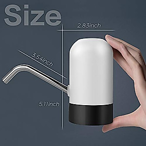 Water Dispenser 5 Gallon,MIKOSI Water Jug Dispenser Universal Electric Water Bottle Dispenser, Water Pump For 5 Gallon Bottle With 2 Silicone