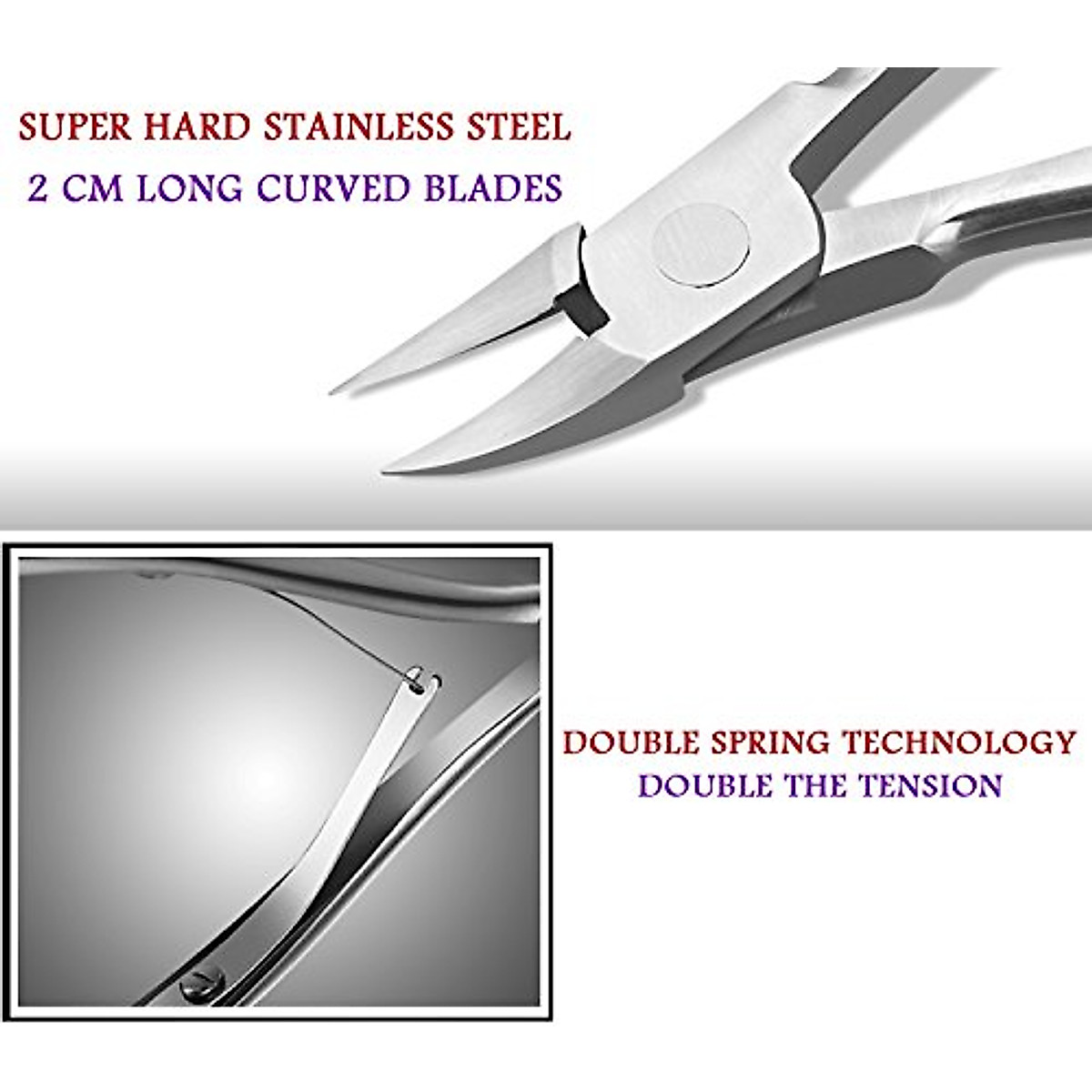 Toe Nail Clipper for Ingrown or Thick Toenails,Toenails Trimmer and Professional Podiatrist Toenail Nipper for Seniors with Surgical Stainless Steel Surper Sharp Blades