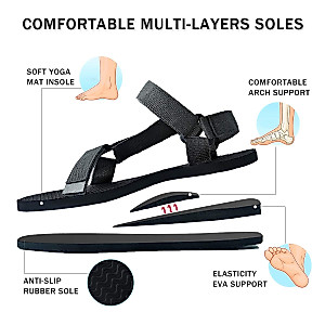 riemot Women's Hiking Sandals, Adjustable Closed Toe Sport Sandals, Lightweight Trail Walking Athletic Sandal, Summer Beach Water Shoes Non Slip Breathable Comfort Sandals for Woman Green 10 US