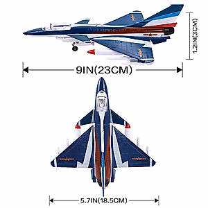 Taktik Metal Airplane Model Kit Blue Stealth Bombers and Fighter Planes Pull Back Aircraft Real Jet Sound Plane Models Toys for Boys, Girls and Adults