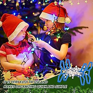 Christmas Lights Storage Holder All Purpose Light Cord Wind up Organizer and Holder for String Lights, Extension Cords, Rope (Blue, Set of 6)