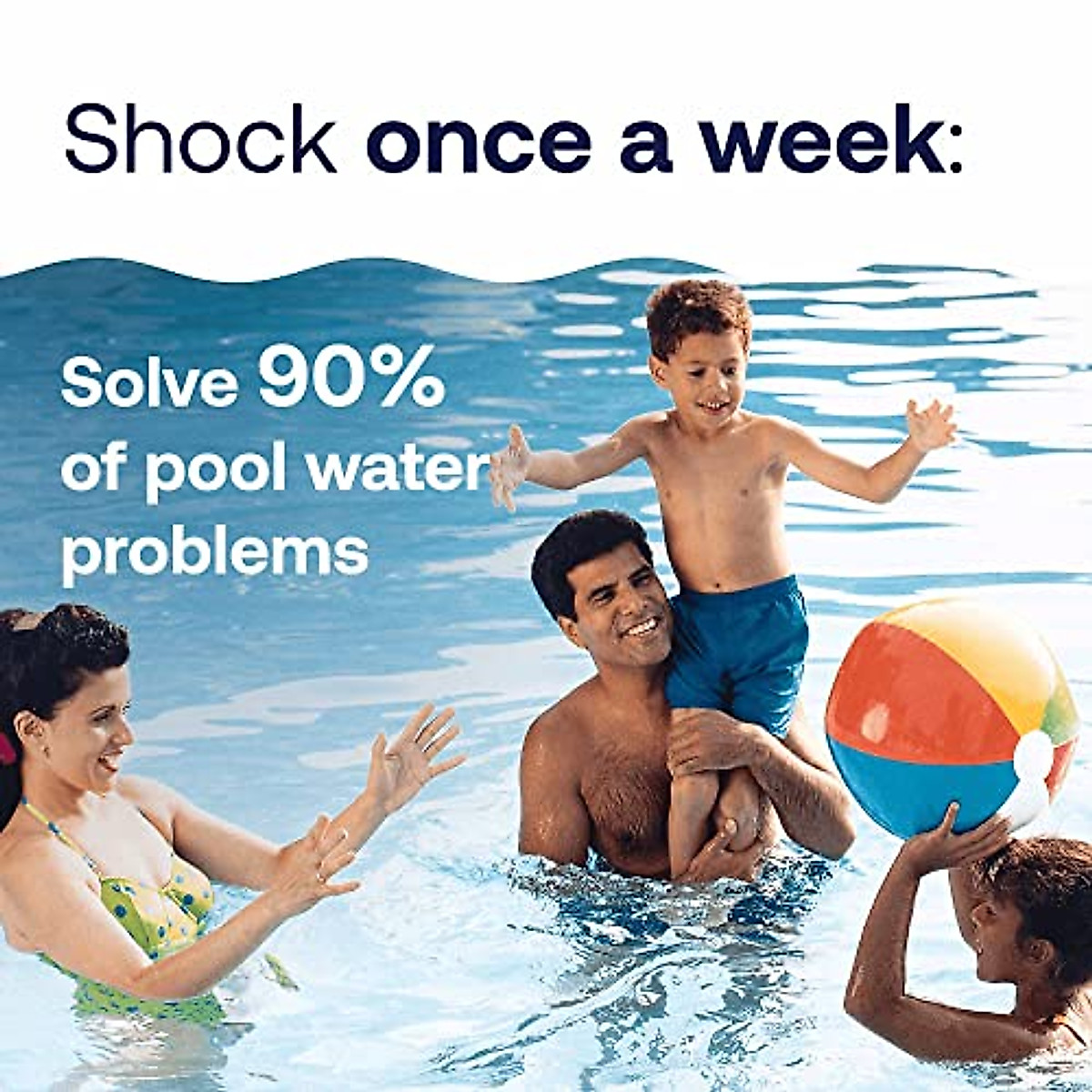 HTH Pool Care Shock Ultra, Swimming Pool Chemical Prevents Bacteria, Algae, Stain & Scale, Cal Hypo Formula, 1 lb