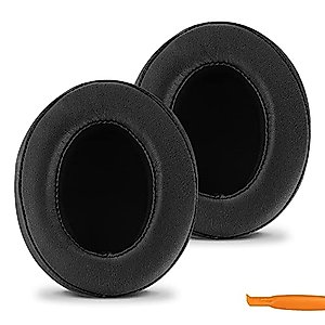 Geekria QuickFit Replacement Ear Pads for Sony Bose Turtle Beach Skullcandy HyperX and Other Large or Mid-Sized Over-Ear Headphones Ear Cushions, Ear Cups Cover Repair Parts (Black)