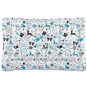 Coikll Cute Animals Christmas Pet Bed Pad Soft Dog Bed Mat with Anti-Slip Bottom, Machine Washable Crate Pad Mattress for Dog Sleeping- 24 * 18inches