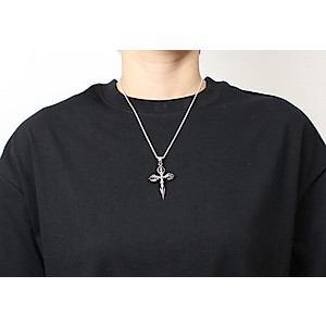 COSUMOSU Tibetan Buddhist Vajra Dorje Cross Amulet 925 sterling silver Pendant for men