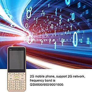 Hilitand 2G Cell Phone for Seniors, 2.8in 32MB+32MB Memory Unlocked Phone, Unlocked Senior Basic Phone with Four SIM Cards, 2000mAh Battery, with Flashlight and Speaker, 3.5mm Headphone Jack(Gold)