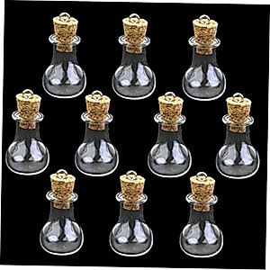 DECHOUS 2sets Small Bottle Alternative Mini Glass Bottle with Cork Cap Craft Diy for Home Decor Friends 10pcs*2