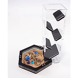 Mini Dragon Dice Tray by C4Labs Laser Etched Wood