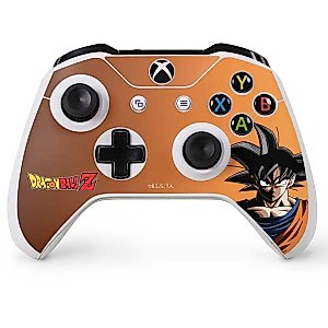 Skinit Decal Gaming skin compatible with Xbox One S Controller - Officially Licensed Dragon Ball Z Goku Portrait Design
