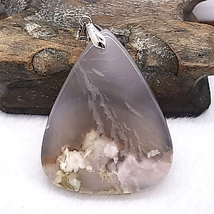 Natural Cherry Agate Pendant Jewelry For Women Men 47x38x13mm Beads Lucky Crystal Stone Sliver Gemstone AAAAA