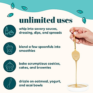 Soom Foods Ground Sesame Tahini Paste 11oz (2 Pack) | Silky Smooth Texture in Hummus, Dips, Salad Dressings | Vegan, Nut-Free, Gluten-Free, Kosher, Keto, Paleo, Whole30