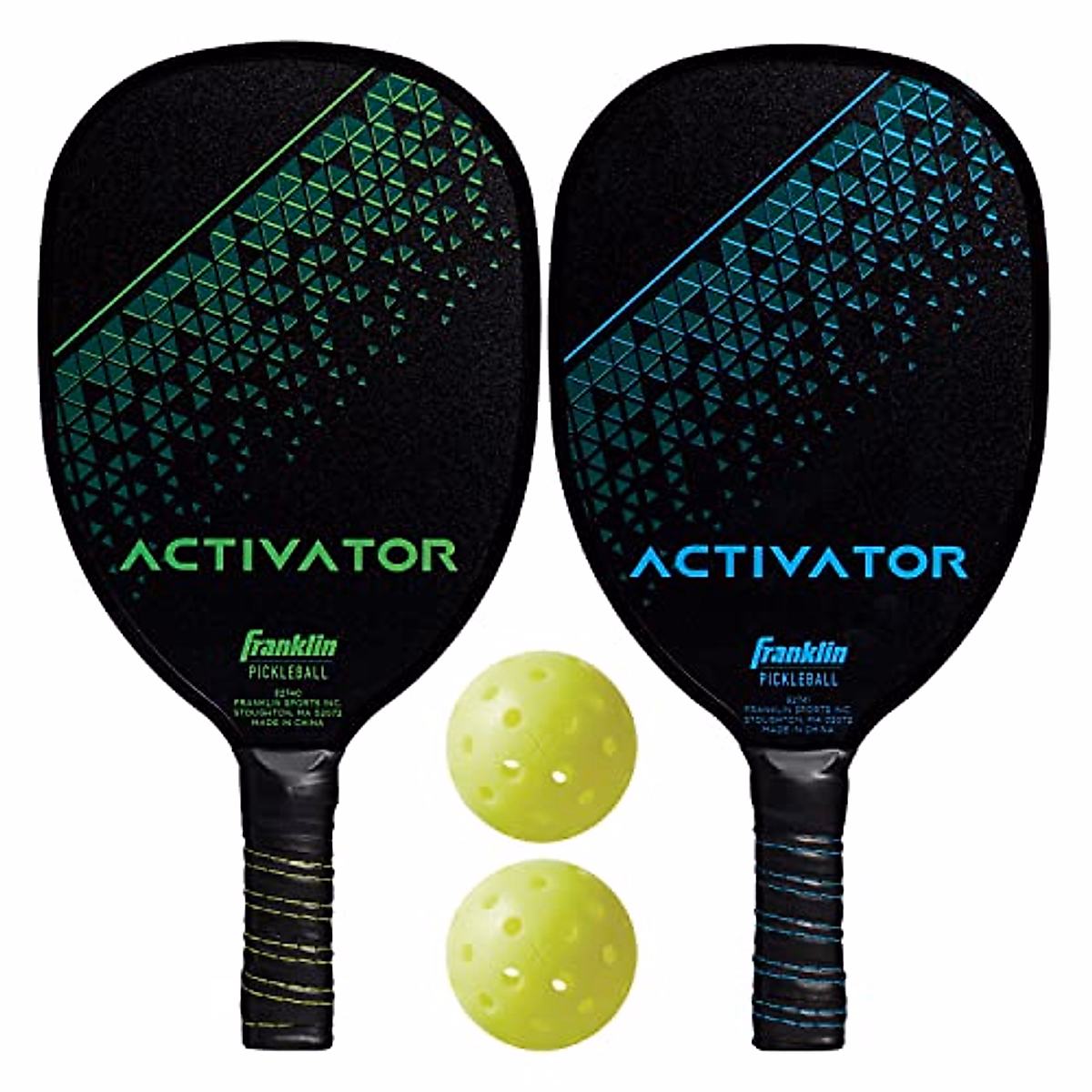 Franklin Sports Pickleball Paddle and Ball Set -Wooden Rackets + Pickleballs - 2 Players - Activator - USA Pickleball (USAPA) Approved (One Size)