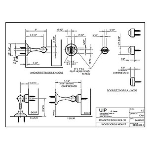 SOSS Zinc Magnetic Door Stop with Hidden Screw Mounts, White Exterior Finish, MDHBWH-HS, 7 x 1 inches