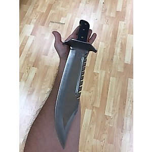 Master Cutlery MU-1135S-MC MU-1135S 16 3/8" Mirror Finished Fixed Blade, Packard Handle with Brass Pins