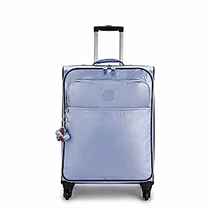 Kipling Parker Medium Metallic Rolling Luggage Clear Blue Metallic