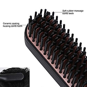 Folding Hair Straightener Comb 3 Gears Temperature Massage Straightening Comb 100-240V[US], Electric Hair Straightener Comb Chemical Hair StraightenersHair Perms, Relaxers-Texturizers