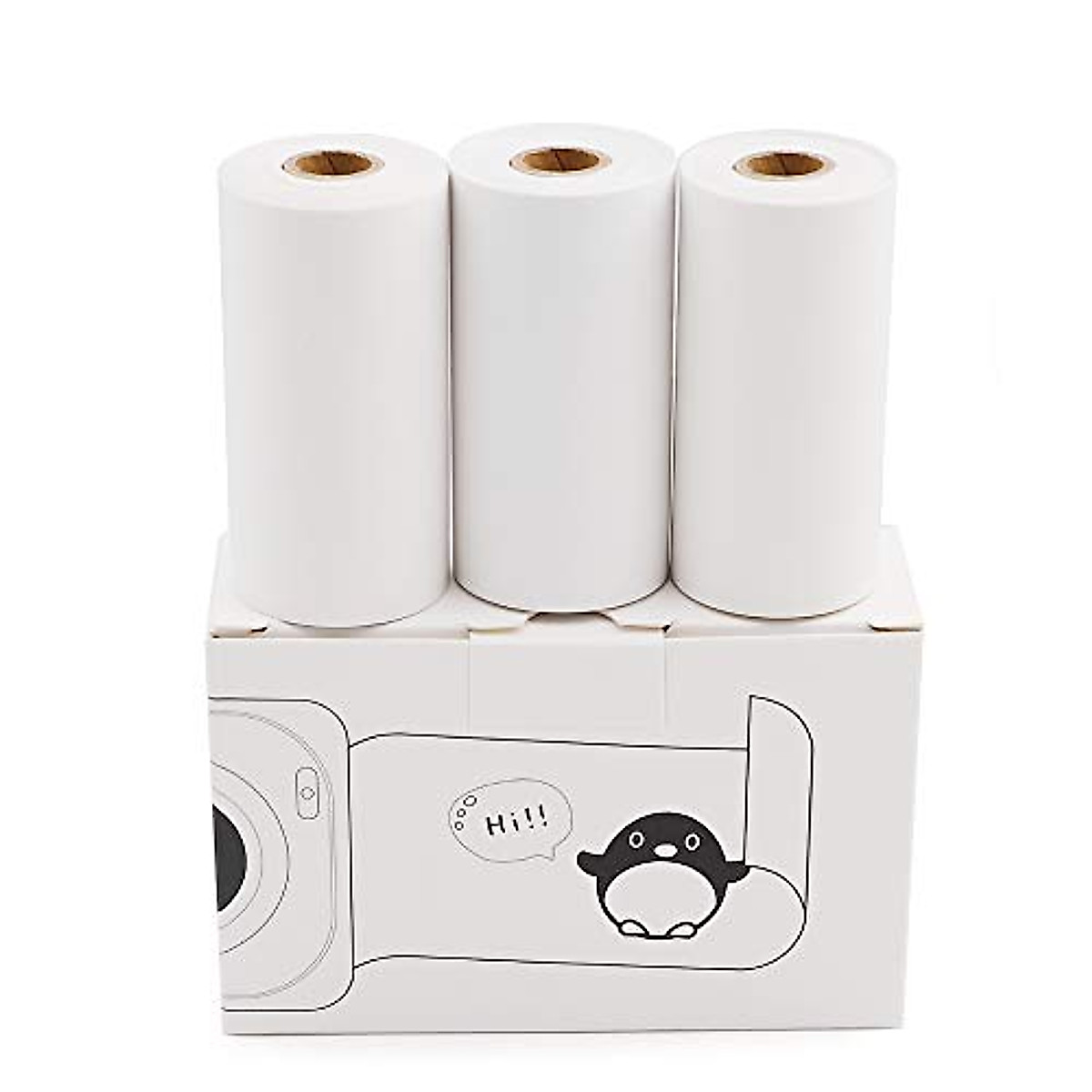 Peripage Mini Printer Photo Paper, Thermal Paper Waterproof 30 * 57mm Non-Adhesive for PeriPage/Paperang Portable Bluetooth Pocket Mobile Printer and other Mini Thermal Printer, 3 Roll,6.5m/Roll