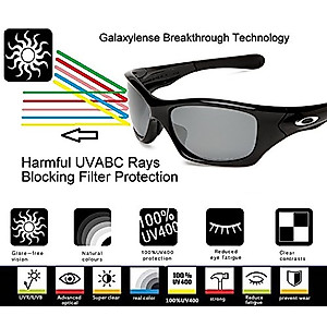 Galaxy Replacement lenses For Oakley Gascan Polarized Black 100% UVAB