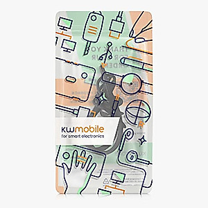 kwmobile Strap Compatible with Google Pixel Buds A Series - Silicone Cord Holder for Wireless Earphones - Black