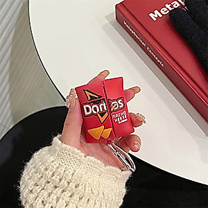 Compatible with Samsung Galaxy Buds2 pro/Buds Live/Buds pro/Buds 2 Charging Box,3D Cute Cartoon Funny Potato Chips Silicone Earphone case with Hook