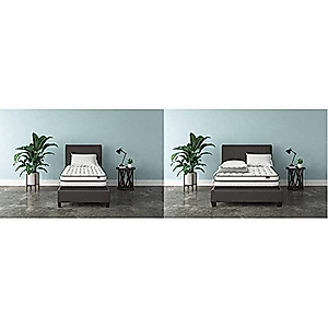 Signature Design by Ashley - 10 Inch Chime Express Hybrid Innerspring-Firm Mattress -Bed in a Box- Twin - White - & 10 Inch Chime Express Hybrid Innerspring- Firm Mattress- Bed in a Box- Full - White