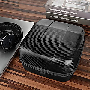 Geekria Shield Case for Large-Sized Over-Ear Headphones, Replacement Protective Hard Shell Travel Carrying Bag with Cable Storage, Compatible with Sennheiser HD 599, HD 660S 2, AKG K167 (Black)