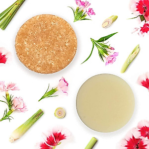 Shampoo Bar and Conditioner Bar Travel Set, Lemongrass & Gillyflower for Dry Hair, Sulfate Free, Palm Oil Free, Plastic Free, Eco-Friendly Natural Solid Bars