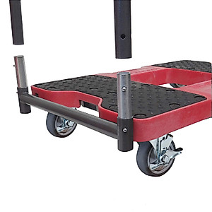 SNAP-LOC 1200 LB Professional E-Track Push CART Dolly RED
