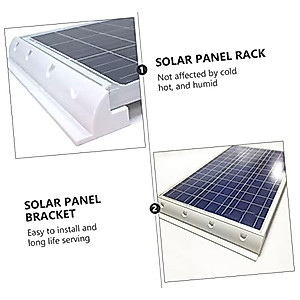 MUSISALY 2pcs Solar Panel Support White Stand Soundbar Bracket Plastic Stand Solar Panel Mounting Bracket Rv Solar Caravan Boat Solar Panel Rack Panel Bracket Abs Off The Roof