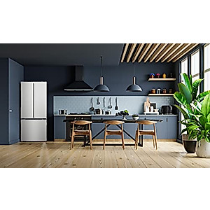 Hamilton Beach HBF1770 French Door Counter Depth Refrigerator with Freezer Drawer, 17.7 cu ft, Stainless Steel (Full Size)