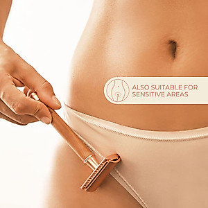 WLDOHO Double Edge Safety Razor - Reusable Razor for Men and Women - Single Blade Razor for Women & Men with 5 Blades - Sinha