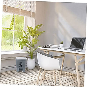 Operitacx 1pc Pedal Trash Can Round Trash Can Desk Dumpster Mesh Trash Can Dustbin Rubbish Can Kitchen Home Dustbin Large Capacity Garbage Can Waste Bin Rubbish Container Grey Plastic Simple