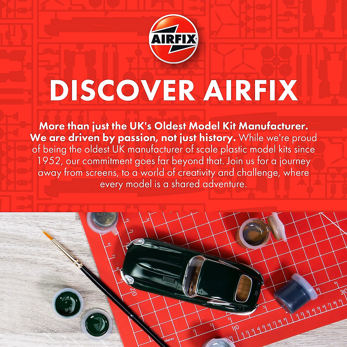 Airfix Starter Gift Set North American Mustang IV 1:72 Military Aviation Plastic Model Kit A55107A