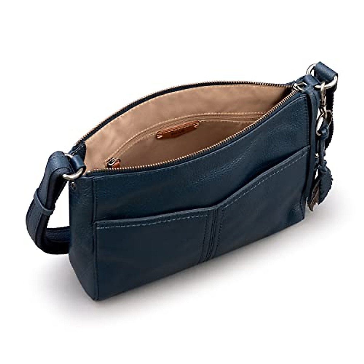The Sak Womens Alameda Crossbody in Leather, Indigo, One Size US