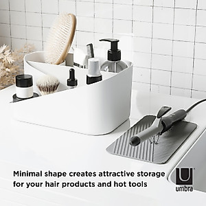 Umbra Glam Cosmetic and Accessory Organizer, Hair Tool, White