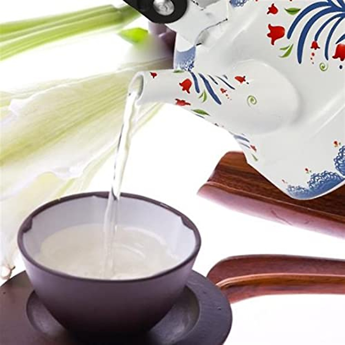 VEDEXA Espresso Kettle 1.7L Enamel Teapot, Induction Cooker, Kettle, Large Capacity Cold Water Kettle, Enamel Kettle, Coffee Pot (Color : A001)